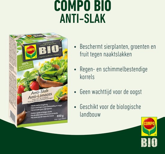 COMPO Bio Anti-Slak - 100% natuurlijk - voor siertuin en moestuin ...