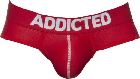 ADDICTED Push Up Mesh Brief Red - MAAT M - Heren Ondergoed - Slip voor ...