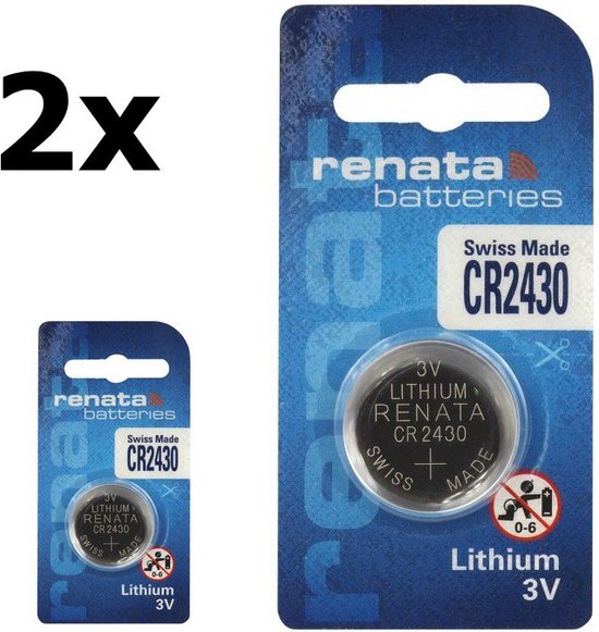 Renata CR2430 3v lithium knoopcelbatterij - 2 Stuks | bol