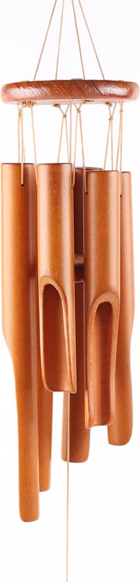 Bamboo windbell, outdoor houten windbell, met verrassend diepe tinten ...