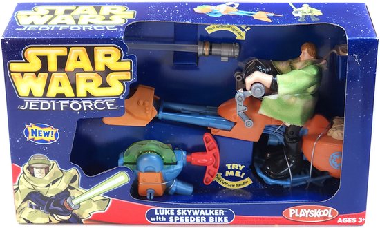 Star Wars 2004 Jedi Force - Luke Skywalker with Speeder Bike - Vintage | bol