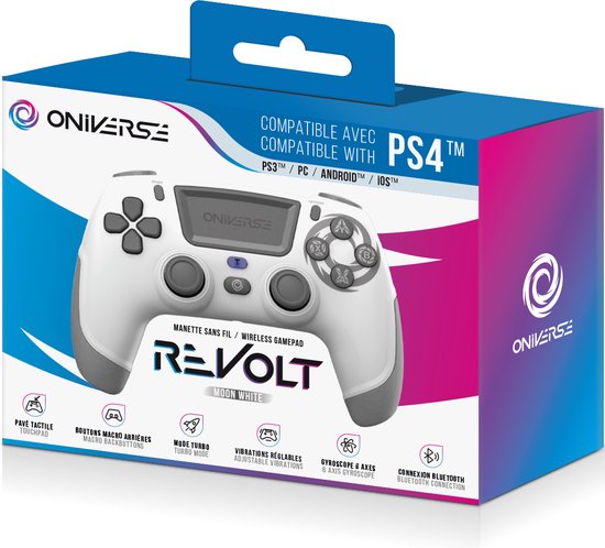 ONIVERSE Revolt Draadloze Controller – Moon White | bol