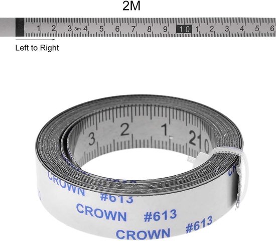 1 stuk - RVS Meetlint - Zelfklevende Precisie Stalen Liniaal - voor ...