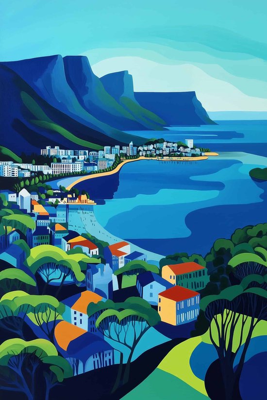 Kaapstad Poster | Stad Poster | Zuid-Afrika Poster | Reis Poster ...