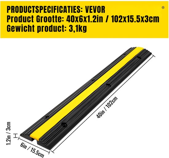 DD® Kabelmat - Kabelbrug - Kabelmantel - 4 Stuks Commercieel ...
