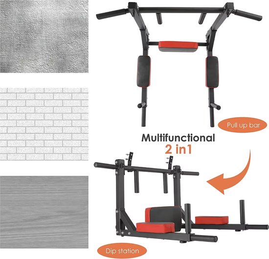 J&R Pull up bar - Optrek stang - Fitness - Chin up - Crunches - Dip ...