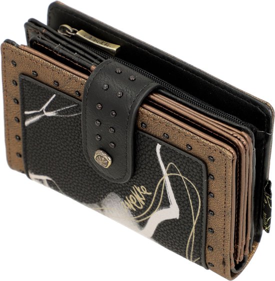 Anekke Portemonnee Nature Shodō Flexible RFID Wallet Black Zwart | bol