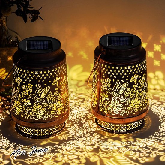 Mrs. Jones Lantaarn op zonne-energie voor buiten - lampen op zonne ...