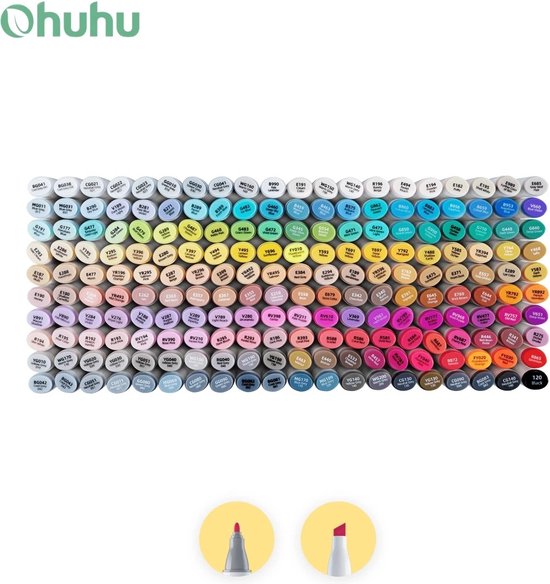 Bramboo - Ohuhu - Alcohol based Art Markers - Fine & Chisel - Set van ...