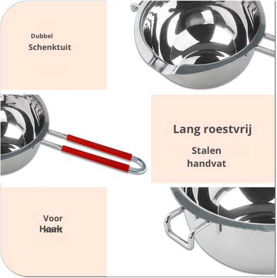 Roestvrijstalen Universele Smeltpan - 1200 ml Dubbele Boiler ...