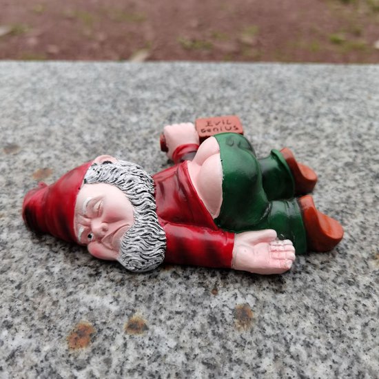Dronken Kabouter Tuinbeeld – 15×10 cm – Grappig & Uniek Ornament | bol