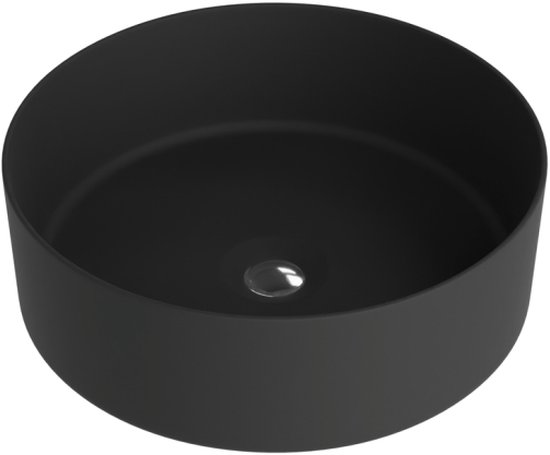 LAVITA® Opzetwastafel MERIDA Ronde Keramische Wastafel voor Badkamer en ...