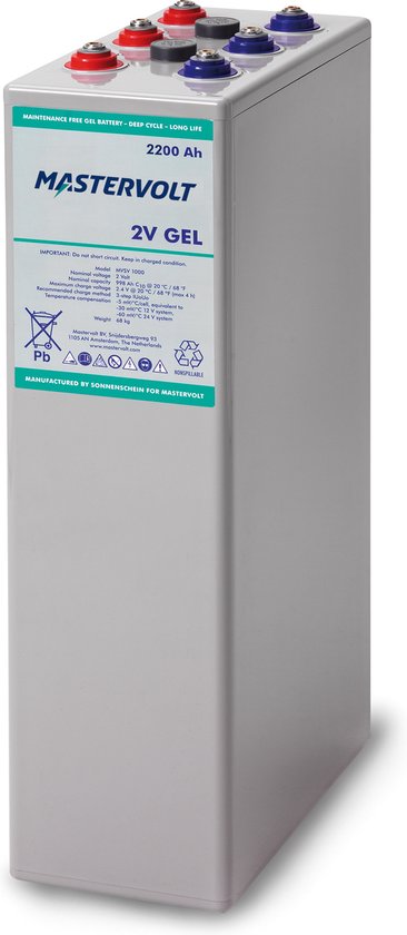 Mastervolt 2V tractie gel Accu MVSV2200 | bol