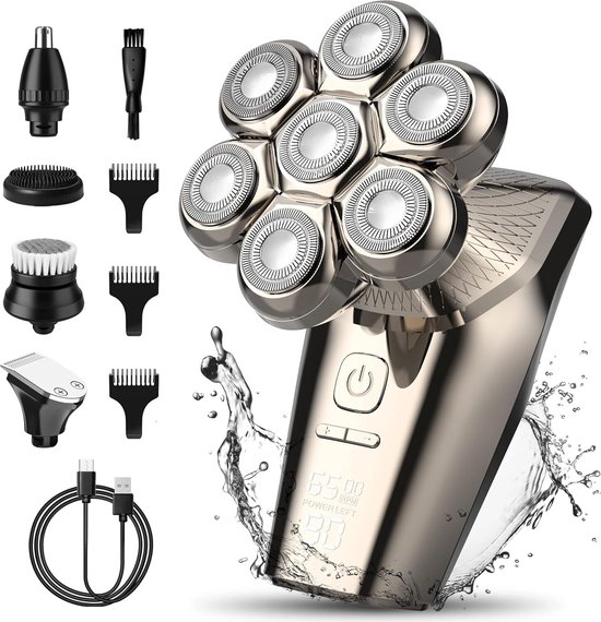 Lexium Skull Shaver - Scheerapparaat Mannen – Trimmer - Tondeuse - Hoofd Kaal Scheren | bol
