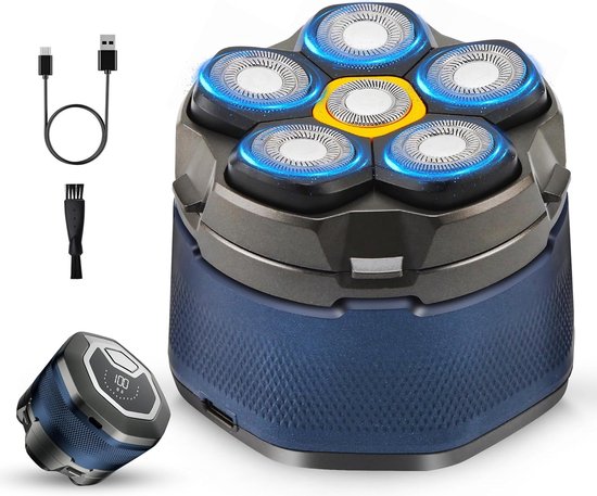 Lexium Skull Shaver - Scheerapparaat Mannen – Trimmer - Tondeuse - Hoofd Kaal Scheren | bol