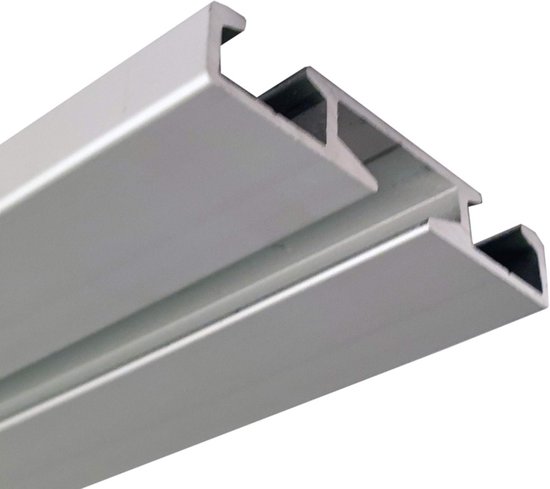 Aluminium Gordijnrail Zilver 1/2 Loop 120 cm – Omkeerbare Rail voor ...