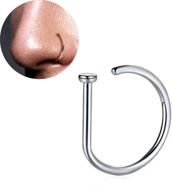 Hypify Fake neuspiercing – Zilverkleurig – Neusring zonder piercing ...
