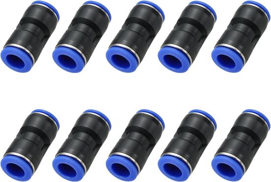 14 mm push-to-connect fittingen, 10 stuks kunststof luchtleiding ...
