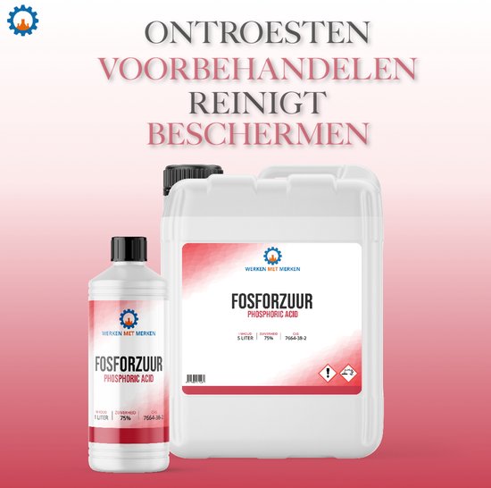 Fosforzuur 75% - Fles, 1 liter - Ontroester | bol