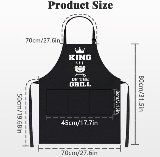 Grappig BBQ Schort Cadeau - Apron voor de Grillmeester | bol