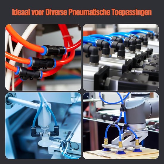Rechte Pneumatische Luchtkoppelingen 1/2 Inch OD - Push-to-Connect ...