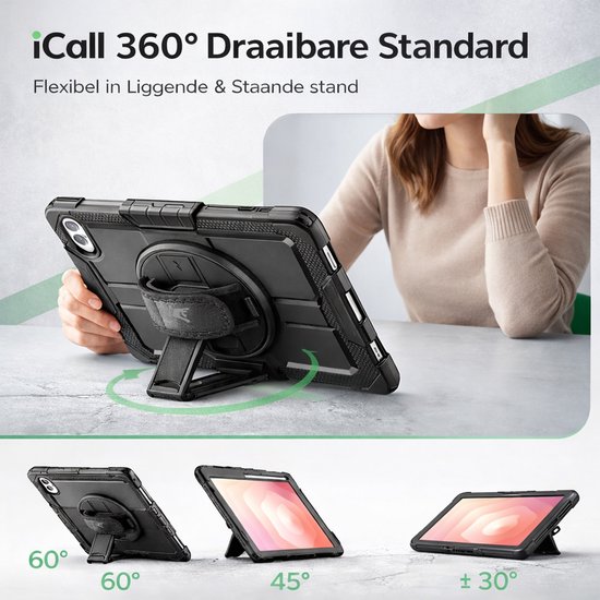 Geschikt voor Samsung Galaxy Tab A11 Plus / A9 Plus – AtlasGuard tablet ...