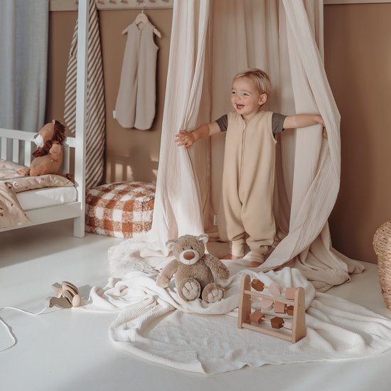 Meyco Baby Mini Relief Wiegdeken - Natural - 75x100cm - 1.0 TOG | bol