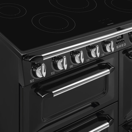 Smeg inductie fornuis TR4110IBL2 - 110 cm - Zwart - Drie ovens | bol
