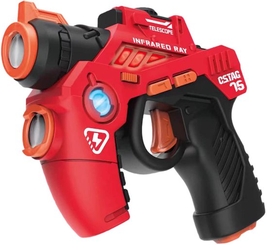 Projectiespel - 2 Mini laserguns + lasergame projector - Lasergame set ...