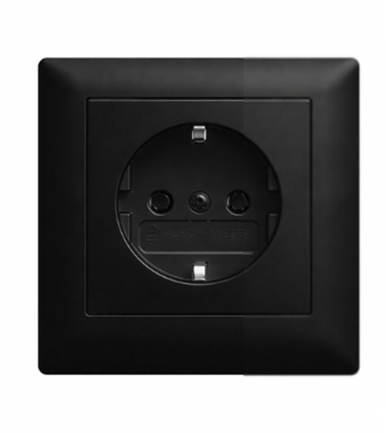 Busch-Jaeger - Stopcontact - Inbouw Wandcontactdoos Set1 - Mat zwart | bol