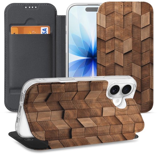 Apple iPhone 17 Bookcase Wooden Cubes | bol