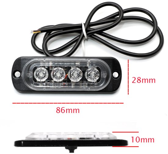 Stroboscoop noodwaarschuwingslicht, knipperend waarschuwingslicht voor ...