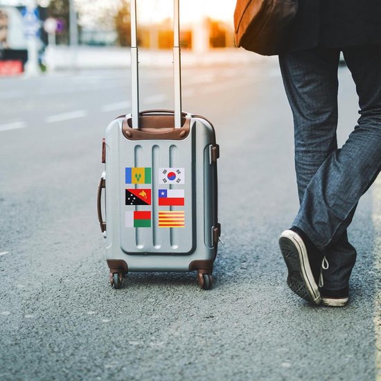 224 Landenvlaggen Stickersets op 7 A4 Vellen, Duurzame Waterdichte ...