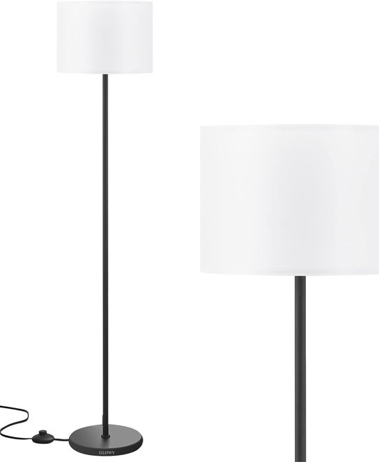 Glowy Vloerlamp Zwart - Staande Lamp - Inclusief LED (3 Kleuren ...
