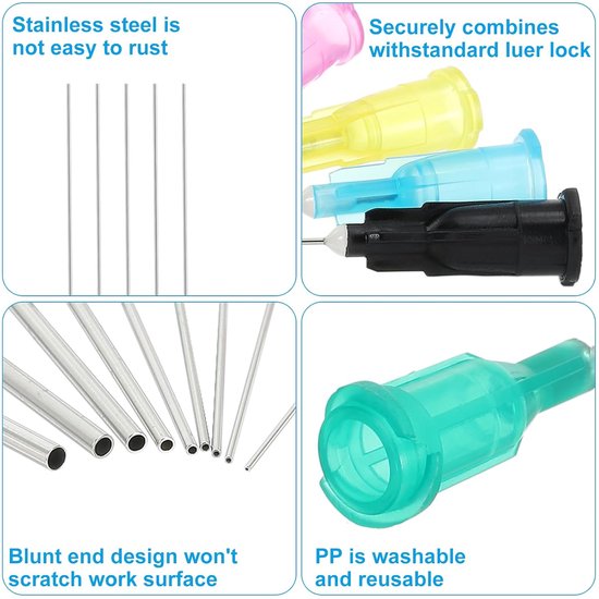 Dull Tip Dosing Needles met Curved Blunt Needle - 100 Pcs - 0.5 Inch ...