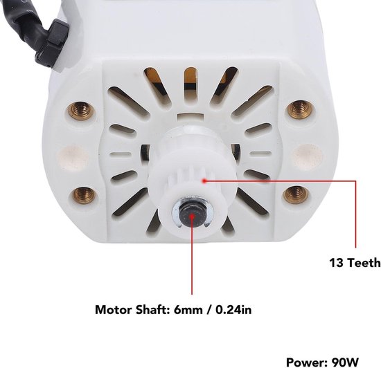 Naaimachine Elektrische Motorvervanging 90W 5500 Tpm voor Thuis ...