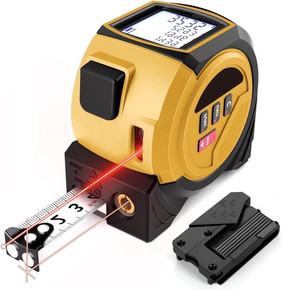 Digitale Laser Afstandsmeter 40m met Meetlint, LCD-display en ...