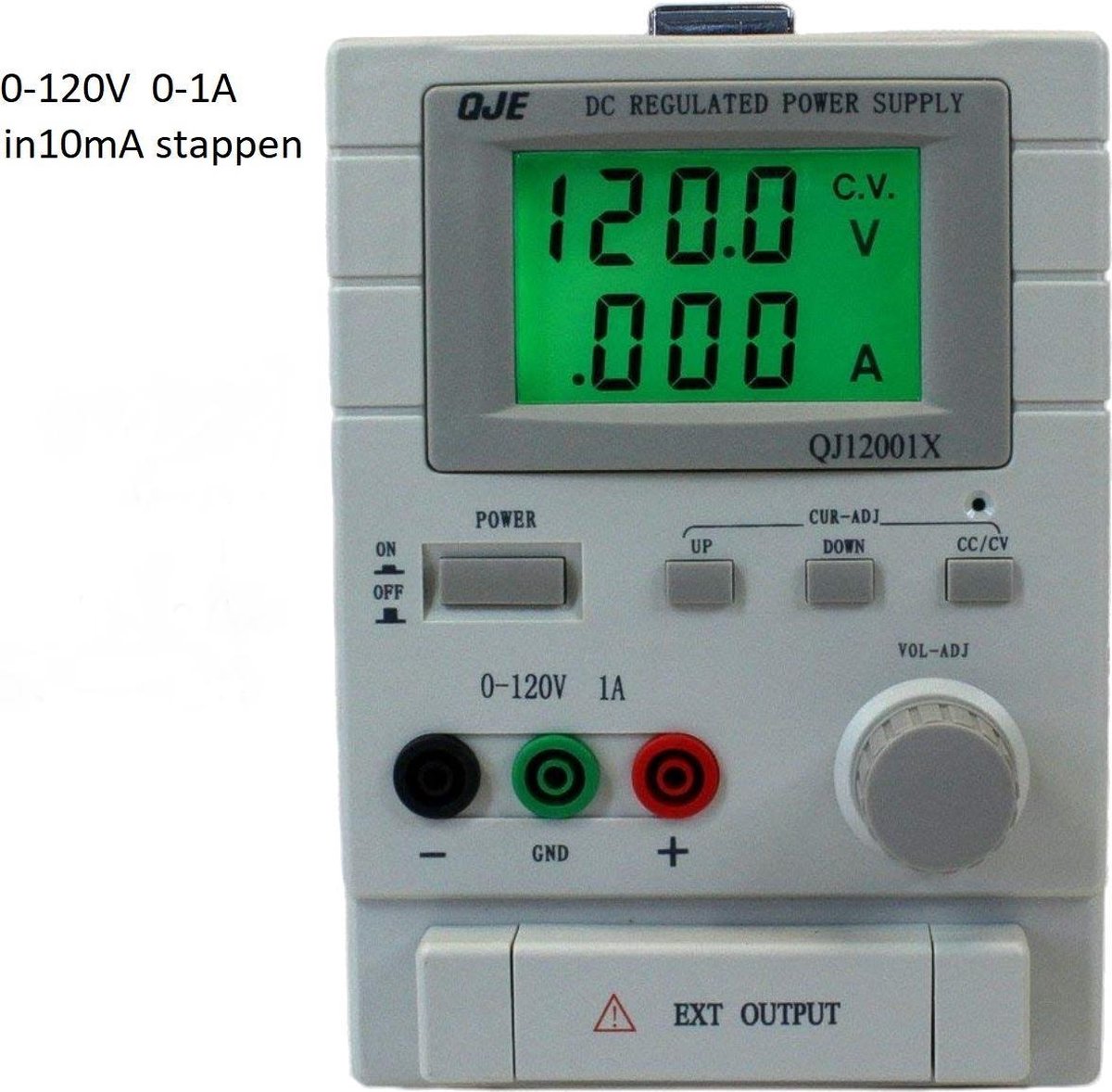 Regelbare voeding 0-120V, 0-1A | bol.com