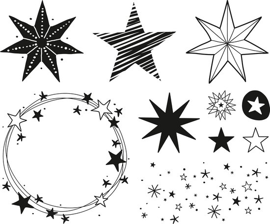 Kerststempelset met Diverse Motieven voor Knutselen en Kaarten Maken | bol