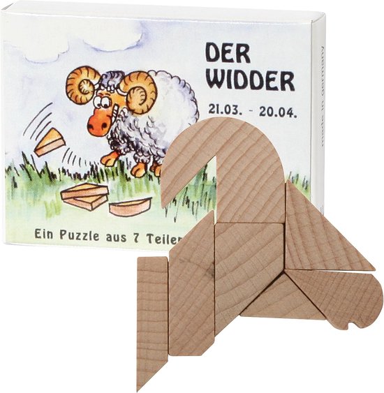 Houten Sterrenbeeld Puzzel Ram - 7 Delige Mini Legpuzzel voor Kinderen ...