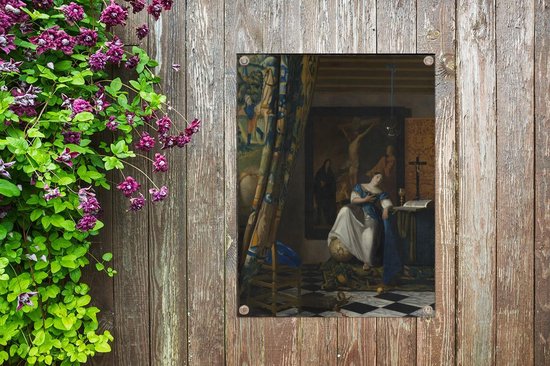Allégorie de la foi - Peinture de Johannes Vermeer Jardin affiche 60x80 cm - Toile de... | bol.com