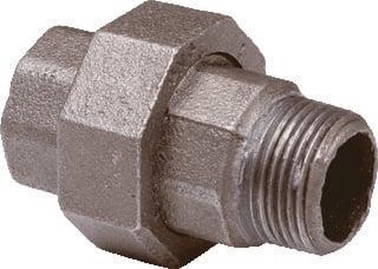 Nefit Industrial Nr.341 koppeling conisch met binnen- en buitendraad 3/4 zwart 9173410004 | bol