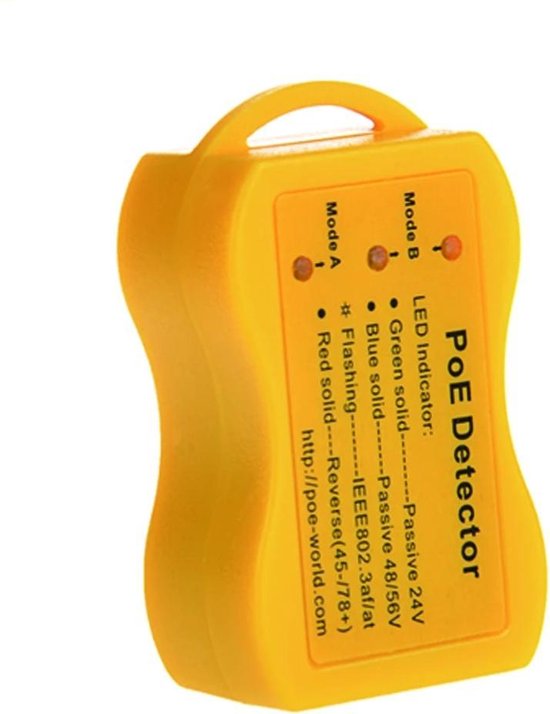 PoE Detector / Detectie - 24V / 48V Passive - Geel - PoE World ...