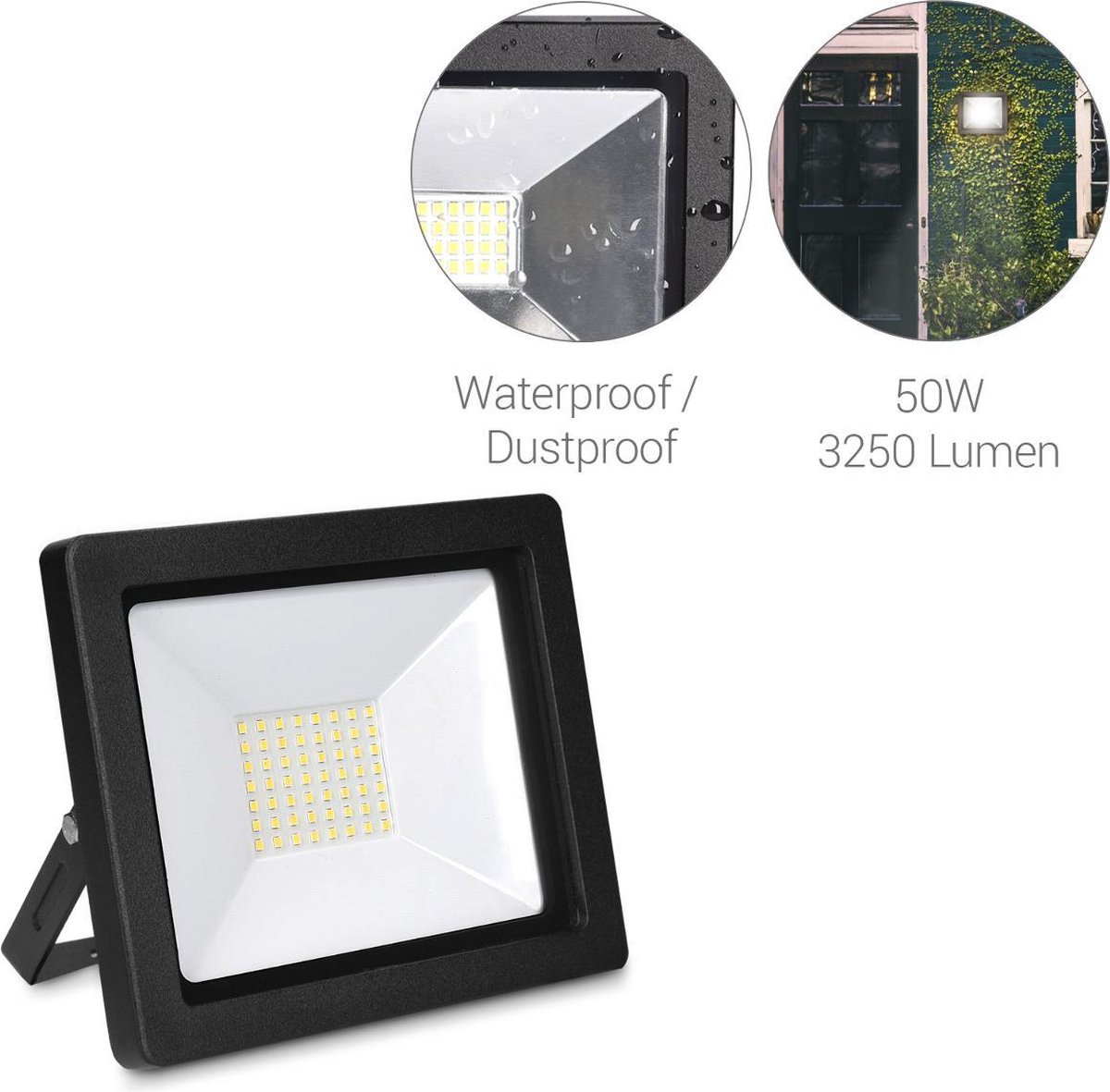 kwmobile LED schijnwerper 50 Watt - Set van 2 - Lichtopbrengst 3250 ...