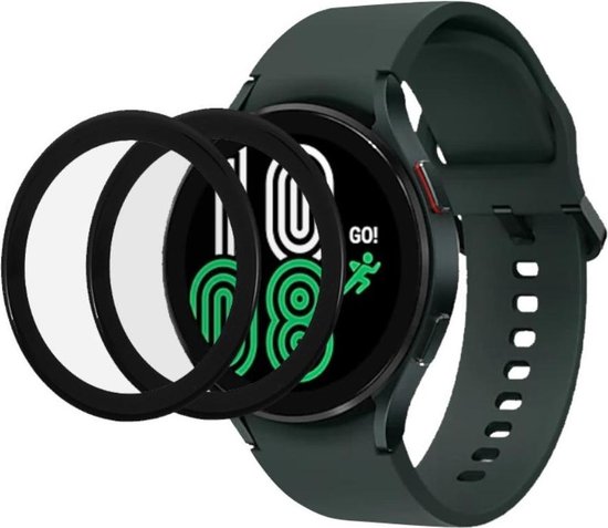 Samsung Galaxy Watch 4 44MM Screen Protector Volledig Dekkend Zwart ...