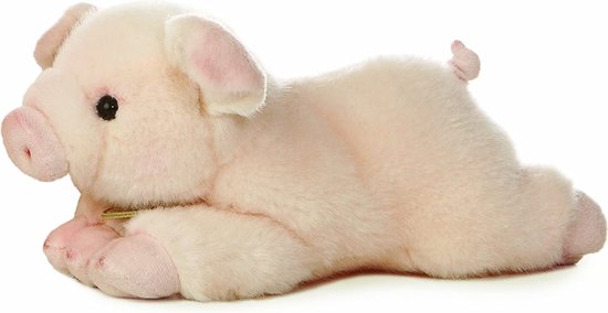 Aurora Pluche varken - boerderij dieren knuffel - roze - 28 cm ...