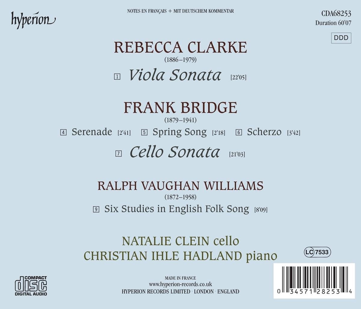 Natalie Clein - Viola Sonata & Cello Sonata (CD), Christian Ihle ...