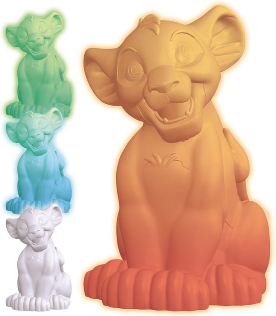 Disney Lion King Simba LED Nachtlamp Multi-Color 20 cm | Disney Lion ...