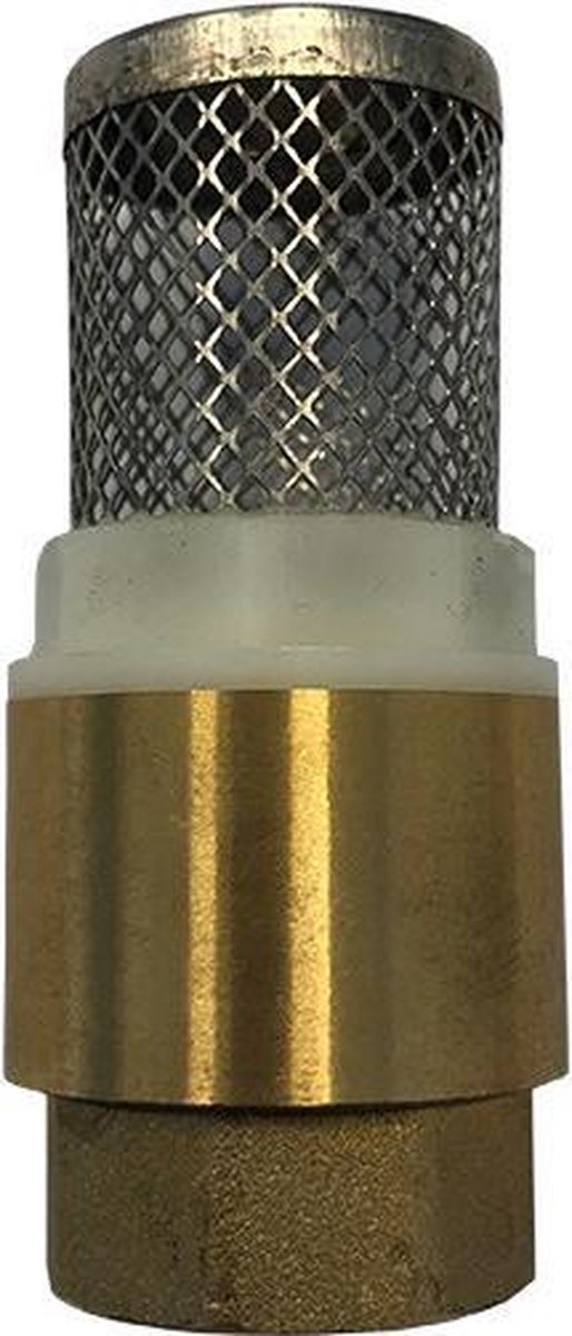 Voetklep veerbelast - terugslagklep - York - messing - 1-1/2” | bol