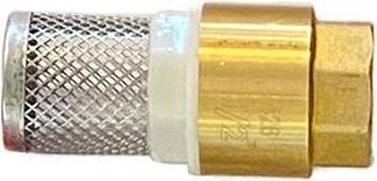 Voetklep veerbelast - terugslagklep - York - messing - 1-1/4” | bol